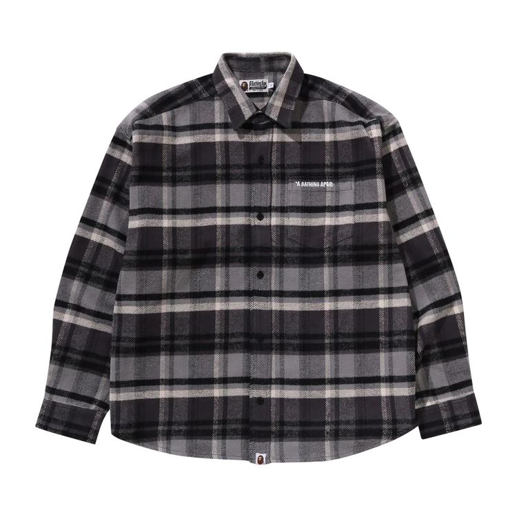 Buy BAPE Check Flannel Shirt 'Black' - 1K80 131 310 BLACK | GOAT