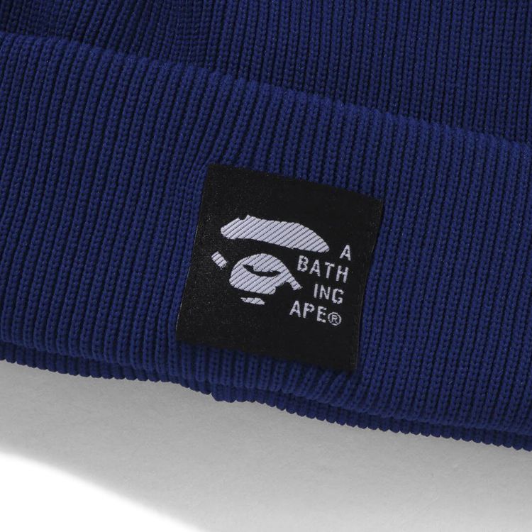 Buy BAPE Logo Knit Cap 'Blue' - 1K80 181 008 BLUE | GOAT