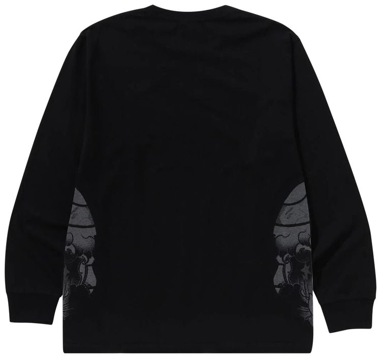 Buy BAPE Japanese Tattoo Side Big Ape Head Long-Sleeve Tee 'Black ...