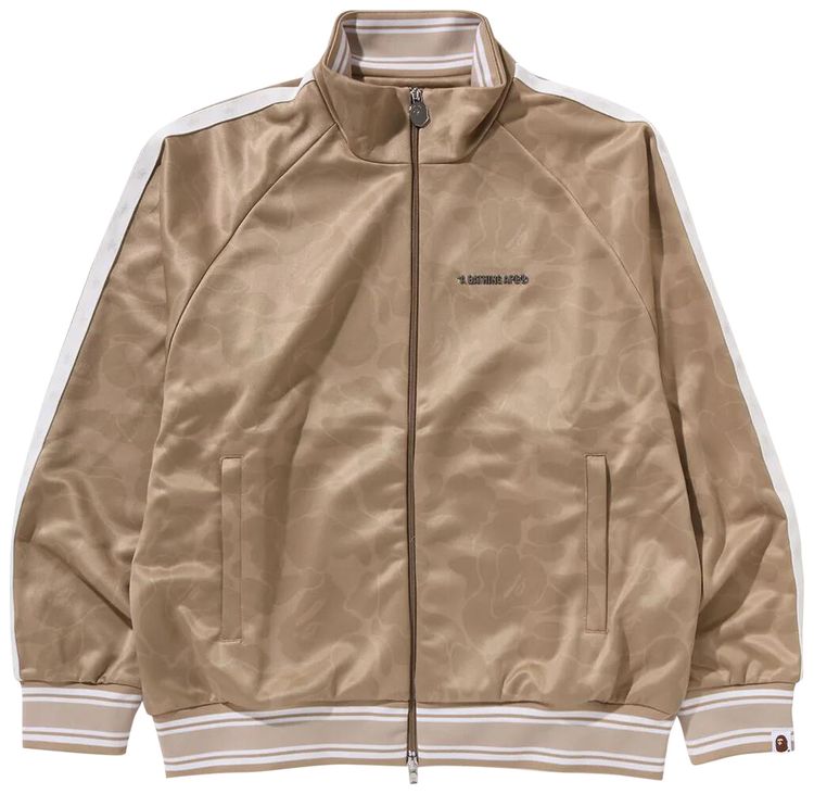 Buy BAPE Solid Camo Bathing Ape Logo Relaxed Fit Track Jacket 'Beige ...