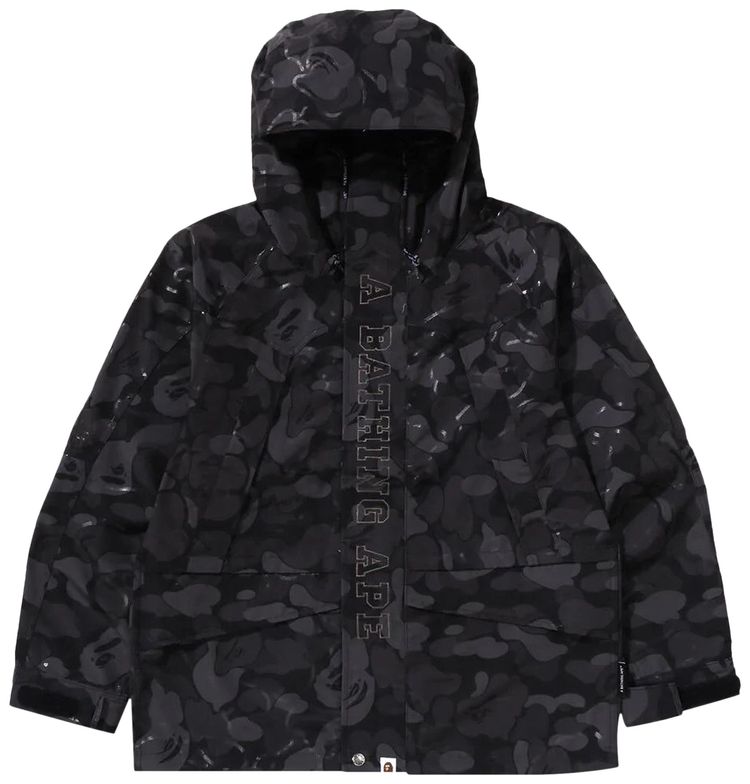 Buy BAPE Laminated Camo Snowboard Jacket 'Black' - 1K80 140 001 BLACK ...