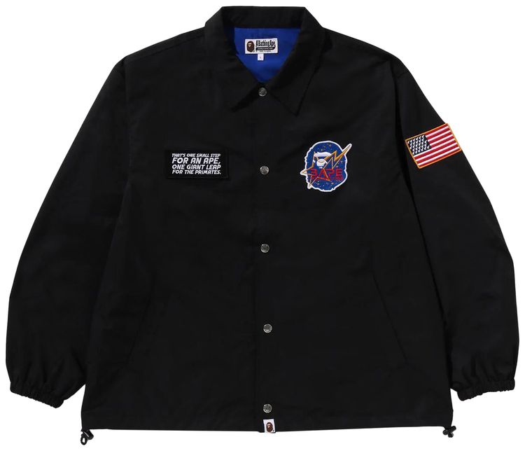 Buy BAPE Space Ape Relaxed Fit Coach Jacket 'Black' - 1K70 140 008 ...