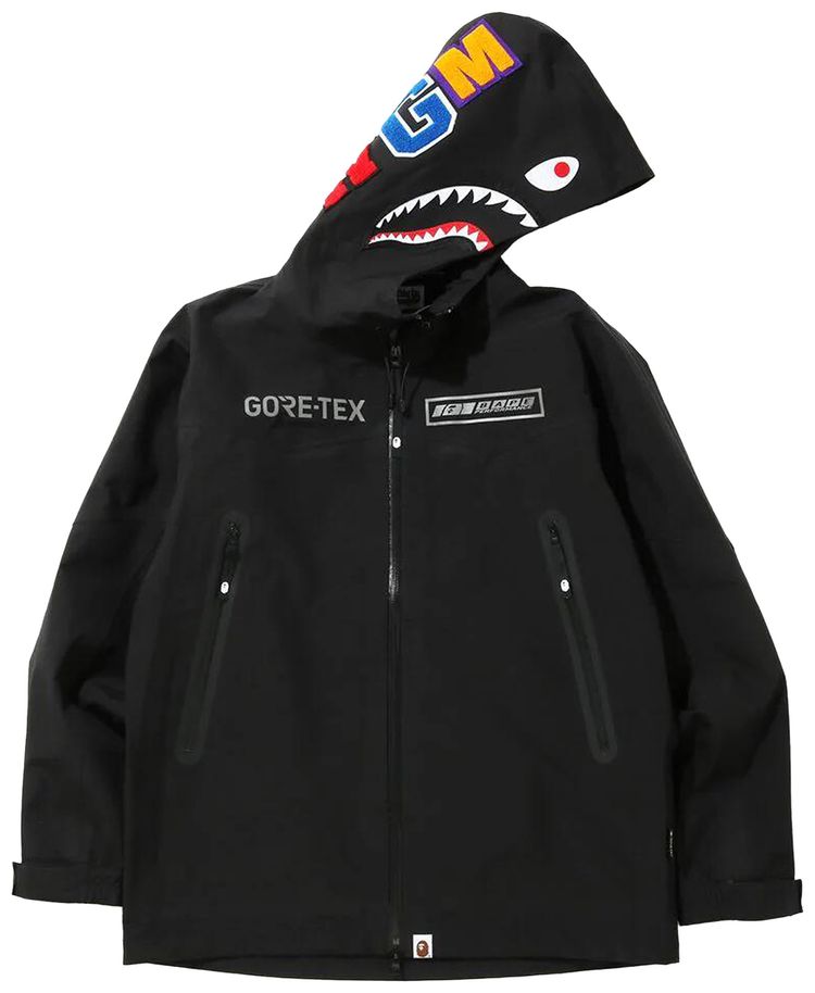 Buy BAPE GORE-TEX Shark Hoodie Jacket 'Black' - 1G20 141 005 BLACK | GOAT