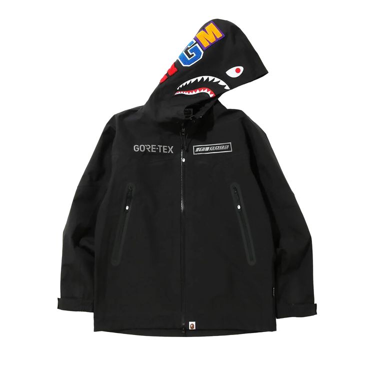 Buy BAPE GORE-TEX Shark Hoodie Jacket 'Black' - 1G20 141 005 BLACK | GOAT