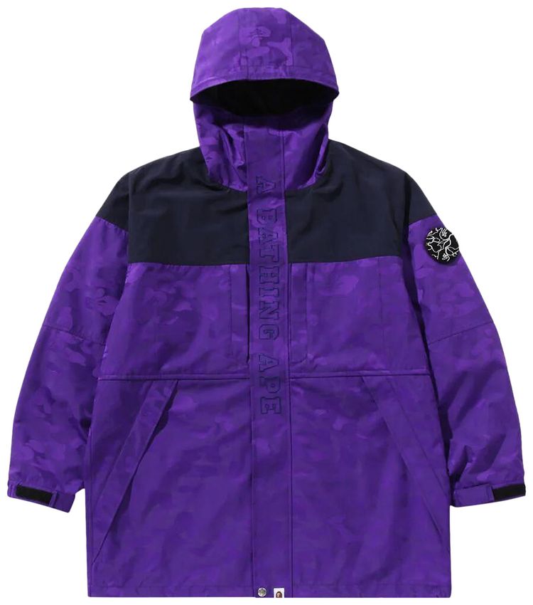 Buy BAPE Solid Camo Jacquard Long Coat 'Purple' - 1K80 140 011 PURPLE ...
