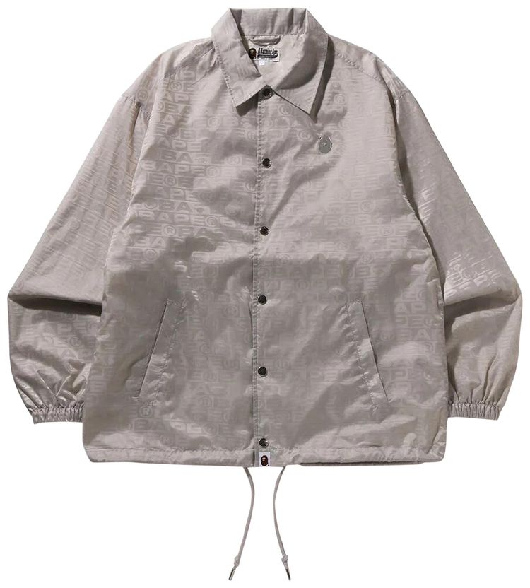 Buy BAPE Lux Sport Pattern Jacquard Nylon Coach Jacket 'Grey' - 1K80 ...