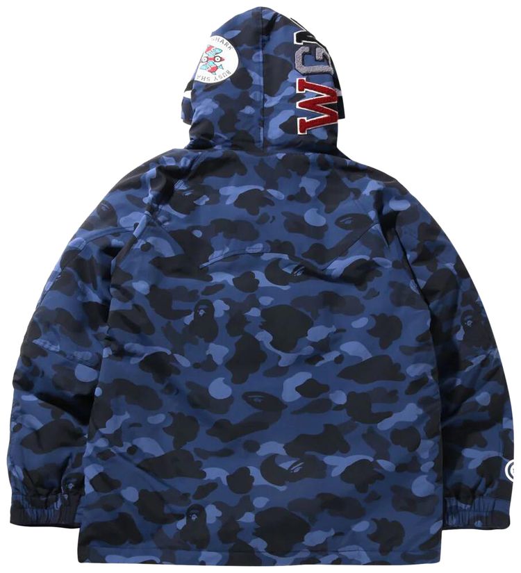 Buy BAPE Color Camo Shark Snowboard Down Jacket 'Navy' - 1I30 144 002 ...