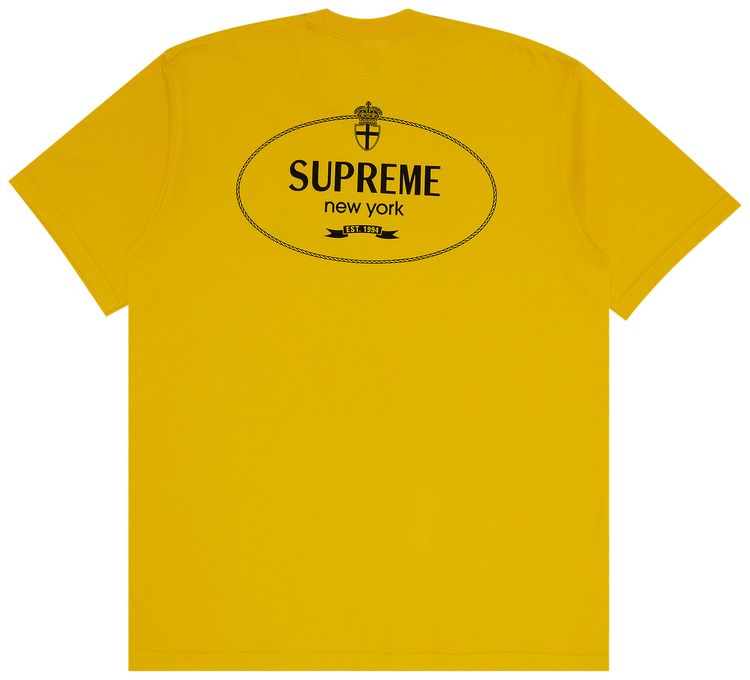 Buy Supreme Crest Tee 'Yellow' - FW24T66 YELLOW | GOAT