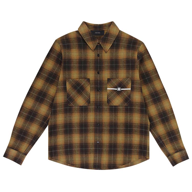 Buy Amiri Flannel Flannel Shirt 'Brown' - SS22MSL021 BROW | GOAT
