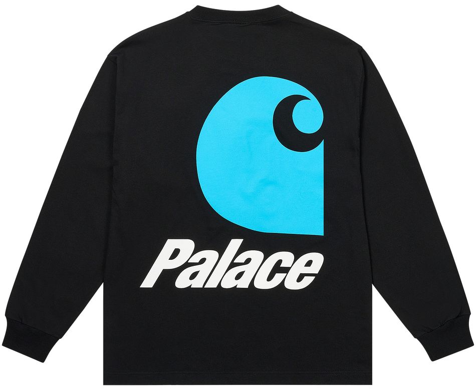 Buy Palace x Carhartt WIP Logo Long-Sleeve 'Black' - I035650 BLAC | GOAT