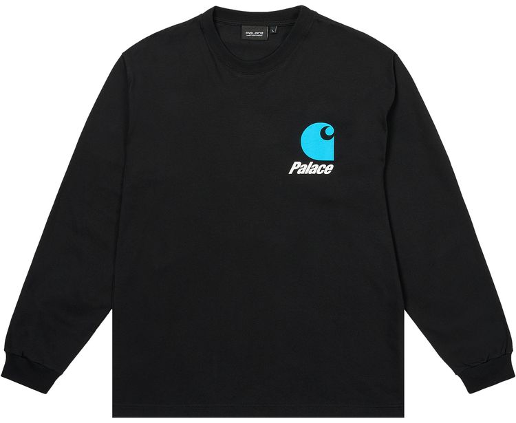 Buy Palace x Carhartt WIP Logo Long-Sleeve 'Black' - I035650 BLAC | GOAT