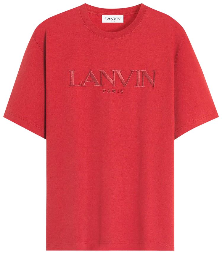 Buy Lanvin Classic Paris Embroidered T-Shirt 'Turkish Red' - RM TS0010 ...