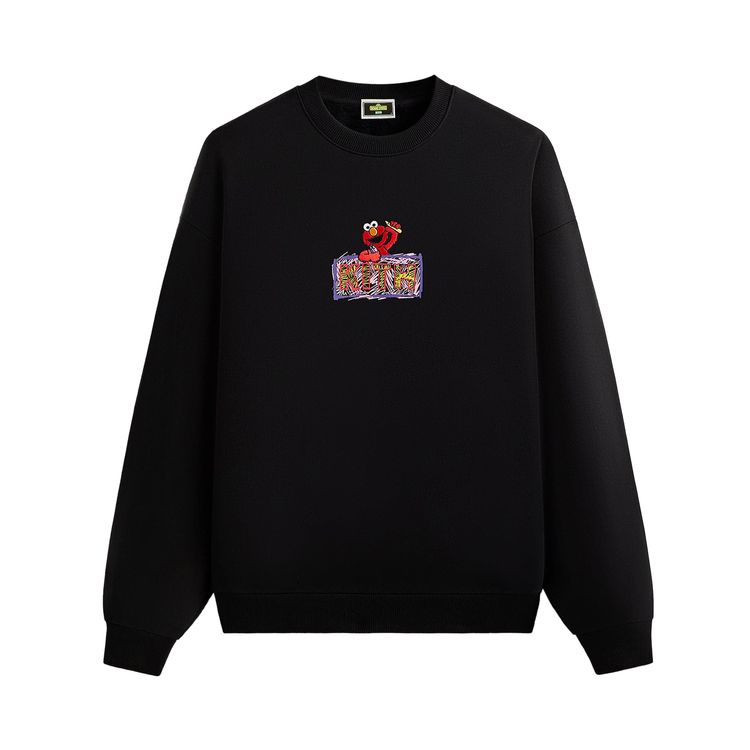 Buy Kith x Sesame Street Elmo Nelson Crewneck 'Black' - KHM033072 001 ...