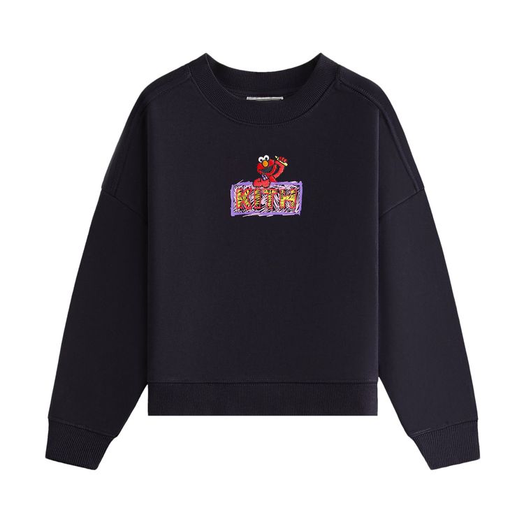 Buy Kith Kids x Sesame Street Elmo Nelson Crewneck 'Black' - KHK030779 ...