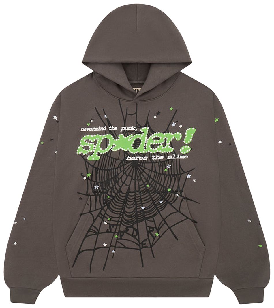 Buy Sp5der Punk V2 Hoodie 'Slate Grey' - SS26FW24GRY | GOAT