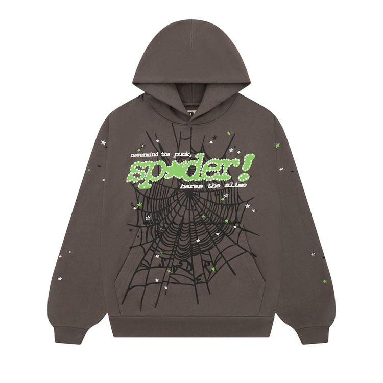 Buy Sp5der Punk V2 Hoodie 'Slate Grey' - SS26FW24GRY | GOAT