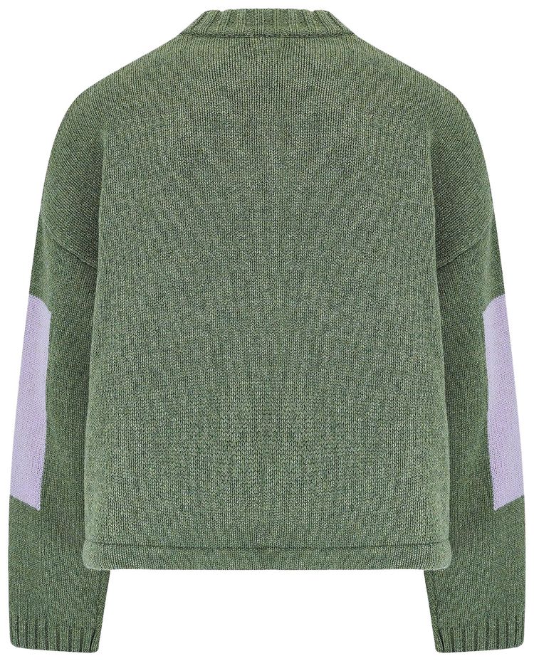 Buy Martine Rose Intarsia Print Jumper 'Green' - 943YA03400 GREE | GOAT