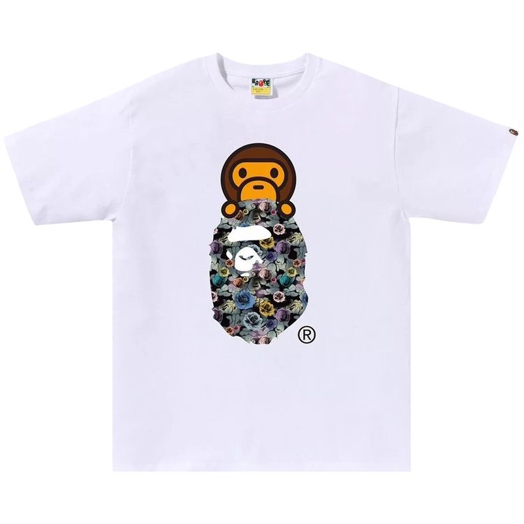 Buy BAPE Floral Camo Milo On Ape Head Tee 'White' - 2K80 110 008 WHITE ...