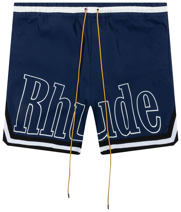 Buy Rhude Basketball Swim Trunks 'Blue/Black/White' - PF24SH018422317 ...