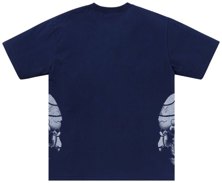 Buy BAPE Japanese Tattoo Side Big Ape Head Tee 'Navy' - 1K80 110 028 ...
