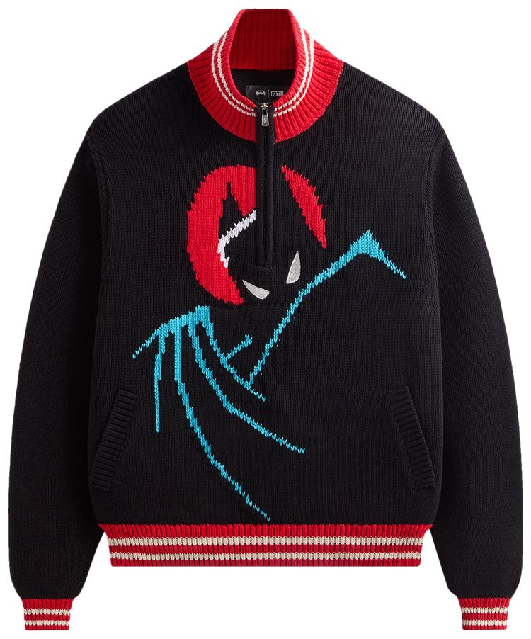 Buy Kith x Batman Wyona Quarter Zip Sweater 'Black' - KHM033137 001 | GOAT