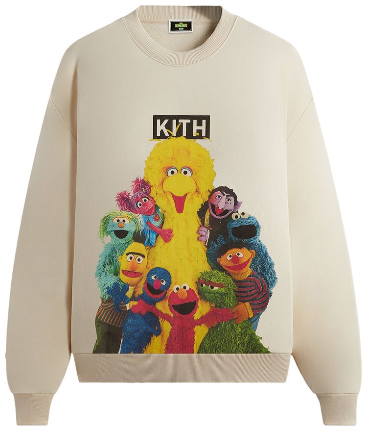 Buy Kith x Sesame Street Group Hug Nelson Crewneck 'Waffle' - KHM033068 ...