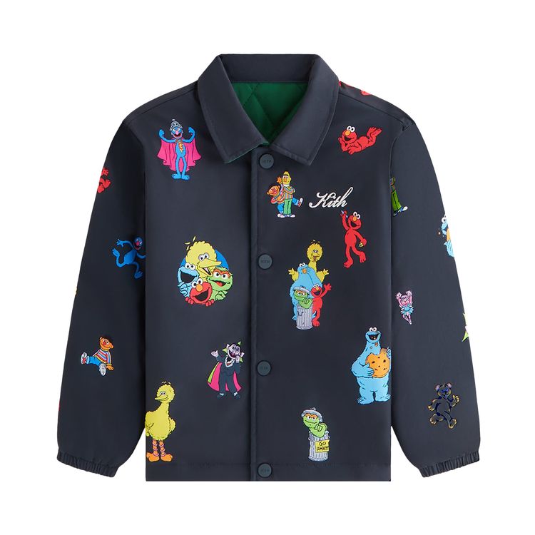 Buy Kith Kids x Sesame Street Reversible Coaches Jacket 'Black ...