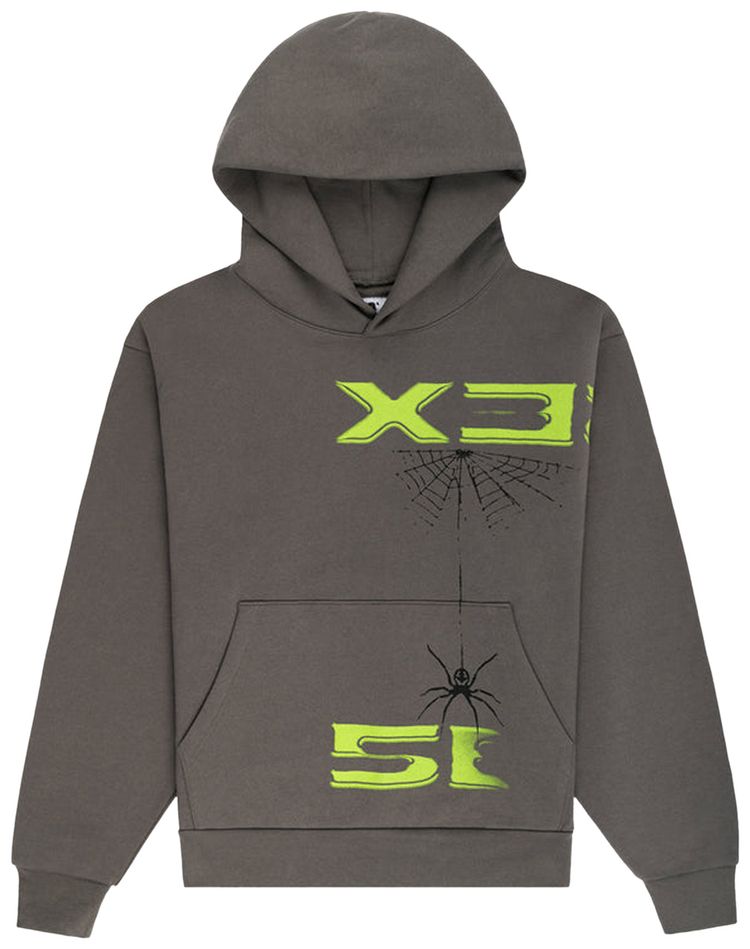 Buy Sp5der 5Ex Hoodie 'Slate Grey' - SS02FW24GRY | GOAT