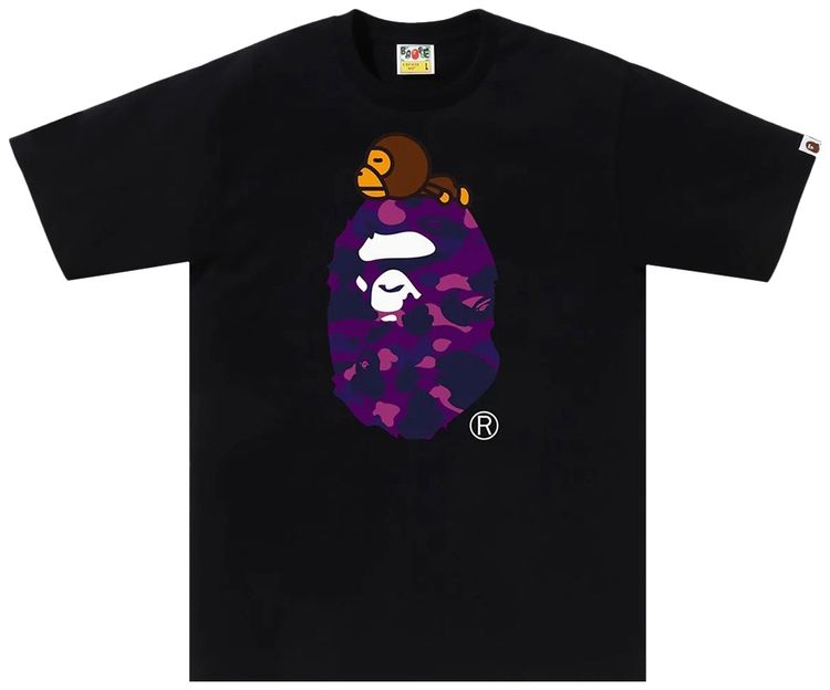 Buy Bape Color Camo Milo On Big Ape Tee Blackpurple 2k80 110 006