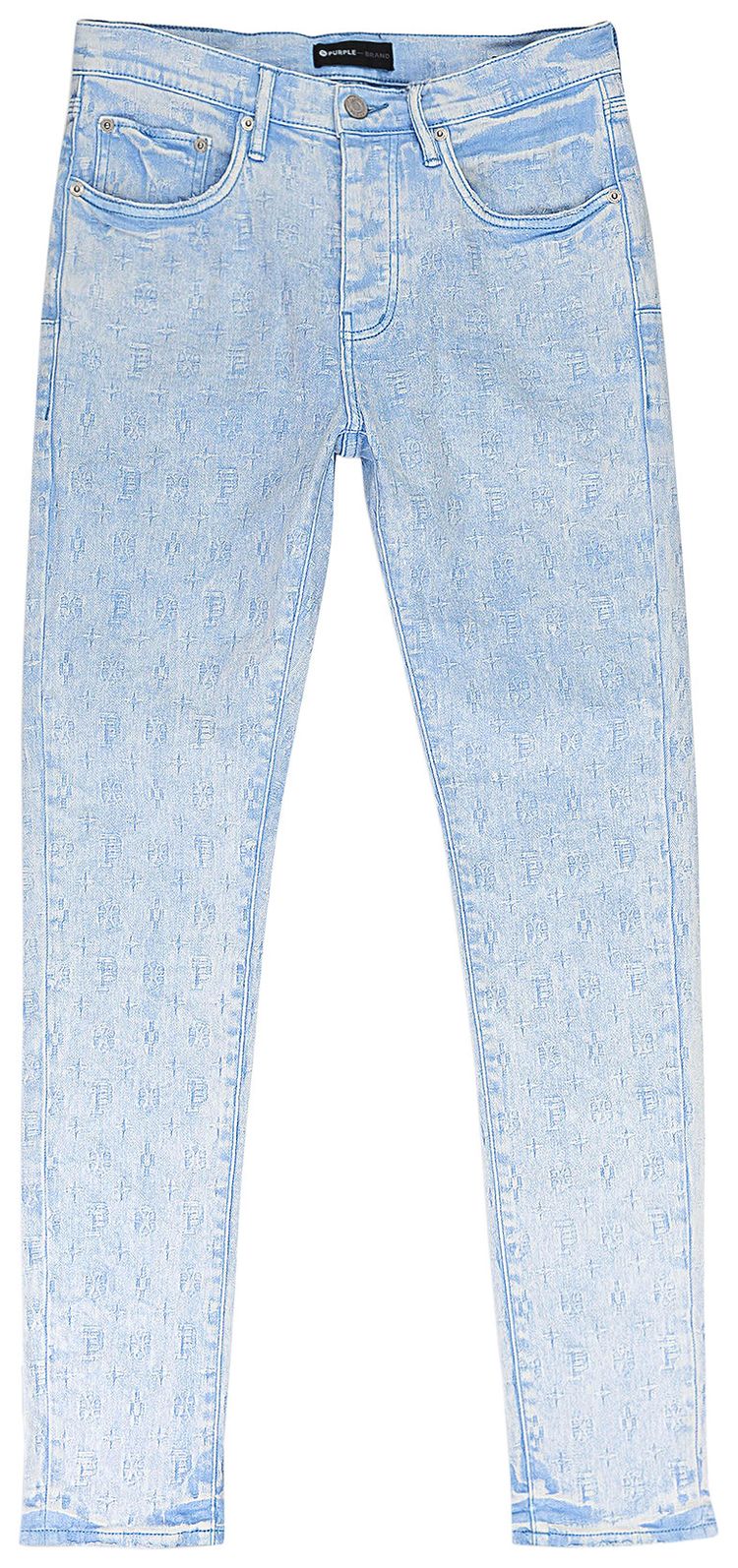 Buy PURPLE BRAND Placid Monogram Jacquard Skinny Jeans 'Blue' - P001 ...