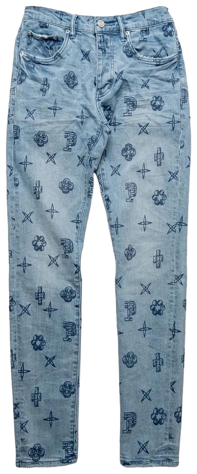 Buy PURPLE BRAND Outlined Monogram Skinny Jeans 'Indigo' - P001 OMLI423 ...