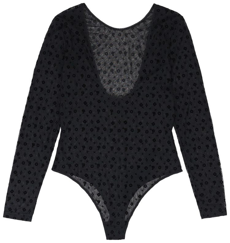 Buy PURPLE BRAND Mesh High Cut Bodysuit 'Black' - W8013 MWBF324 | GOAT