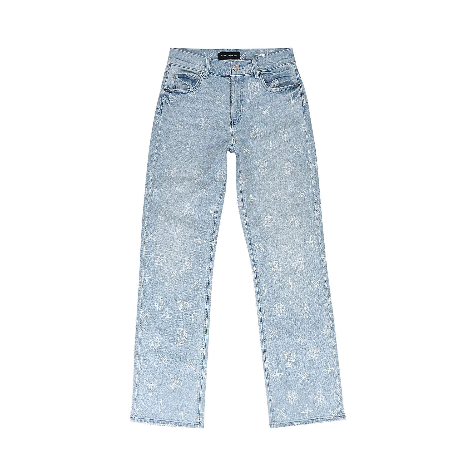 Buy PURPLE BRAND Slim Straight Outline Monogram Skinny Jeans 'Light ...