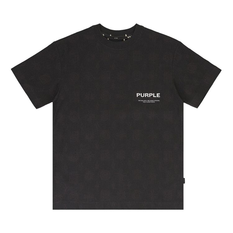 Buy PURPLE BRAND Textured Jersey Short-Sleeve Tee 'Black' - P104 JBWM322 | GOAT