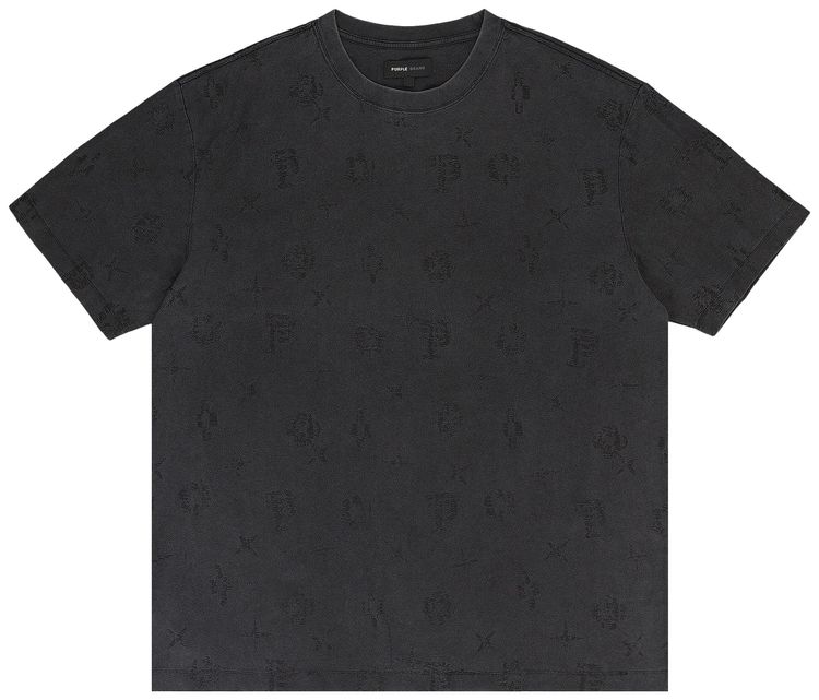 Buy PURPLE BRAND Textured Jersey Short-Sleeve Tee 'Black' - P104 JMBW224 | GOAT