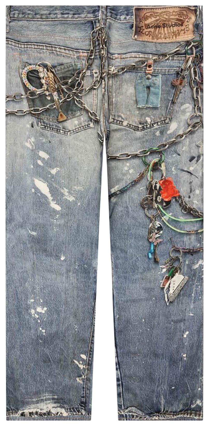 Buy Acne Studios Denim Printed Jeans 'Blue' - B00374 GOAT BLUE | GOAT