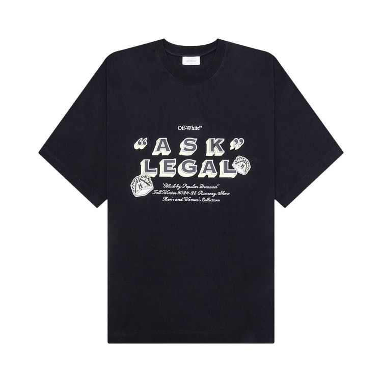 Buy Off-White Arrow Ask Legal Skate Tee 'Black/White' - OMAA120W24JER0031001 | GOAT