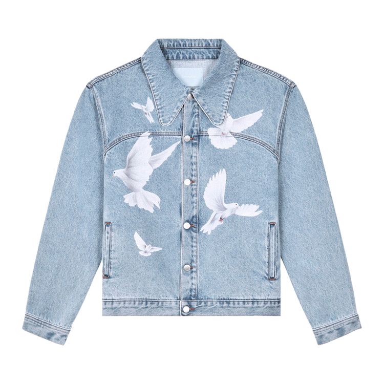 Buy 3.PARADIS Freedom Doves Denim Trucker Jacket 'Washed Blue' - AW2413 ...