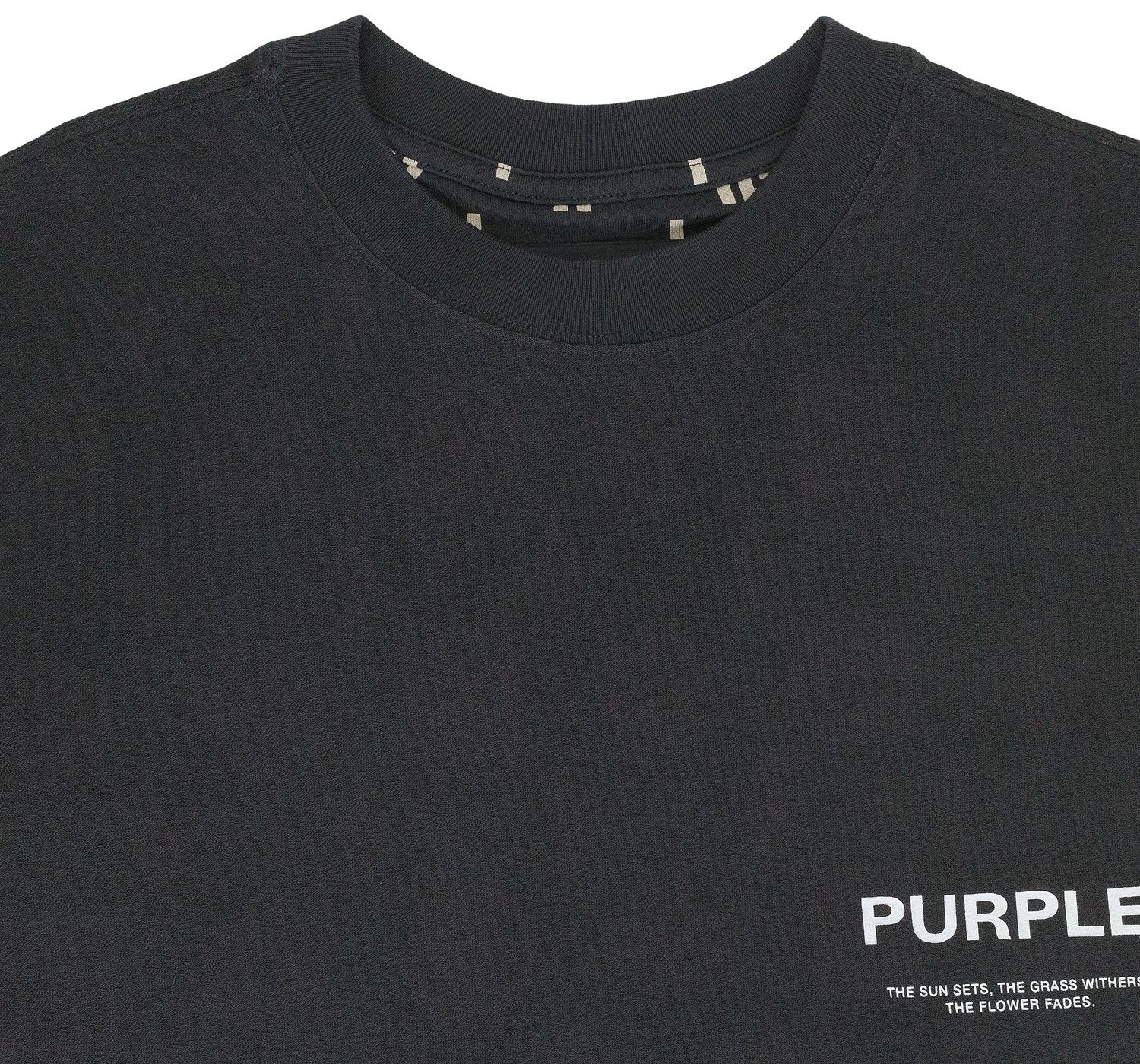 Buy PURPLE BRAND Textured Jersey Short-Sleeve Tee 'Black' - P104 JBWM322 | GOAT
