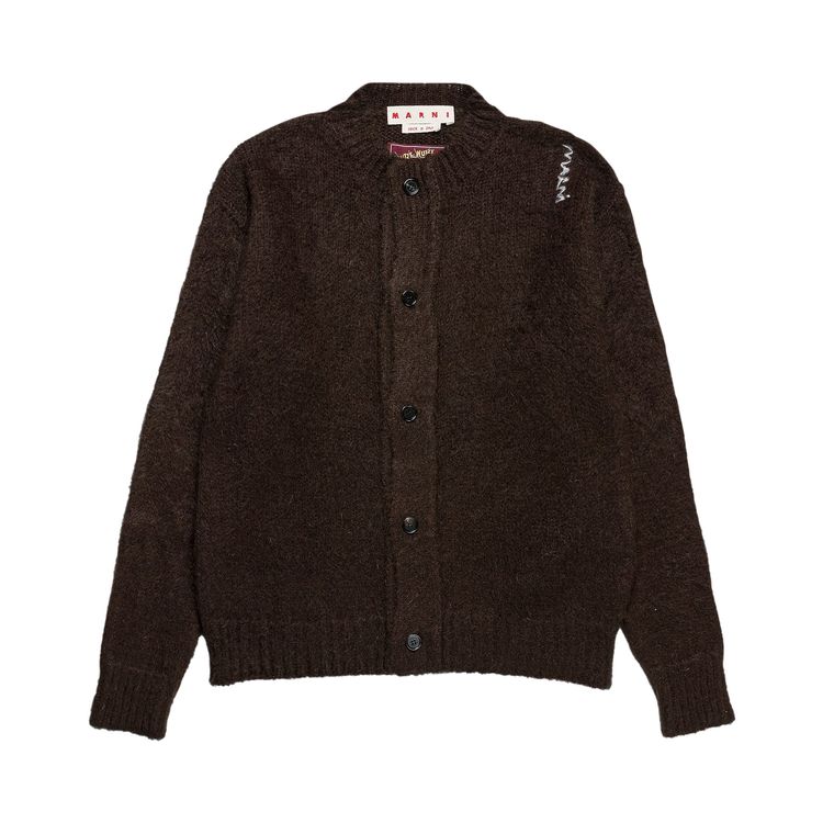 Buy Marni Brushed Knit Cardigan 'Chestnut' - CDMG0150A0 UFU172 00M71 | GOAT
