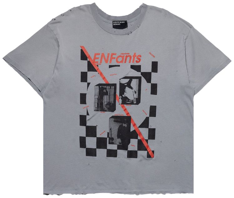 Buy Enfants Riches Déprimés Checkered Fan Zine T-Shirt 'Sharkskin ...