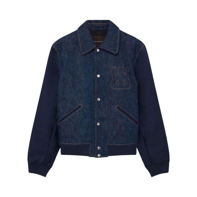 Buy Wales Bonner Echo Denim Varsity Jacket 'Denim Indigo' - MS25DE09 ...