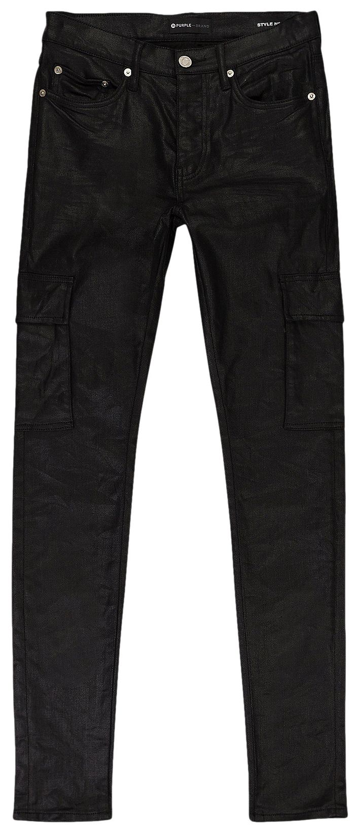 Buy PURPLE BRAND Tar Coated Skinny Cargo Pants 'Black' - P001 BTCC422 ...