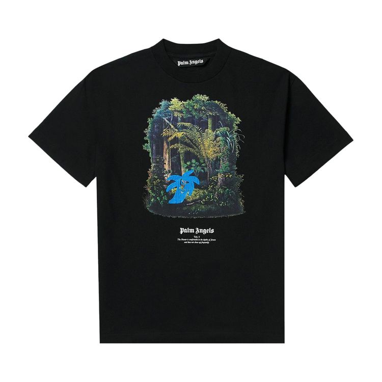 Buy Palm Angels Hunting In The Forest Tee 'Black' - PMAA001E23JER0041040 | GOAT
