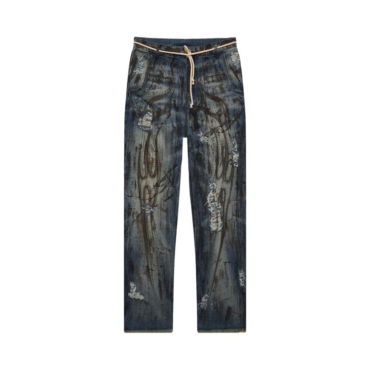 Buy Hellstar Denim Jeans 'Blue' - HSCXPNT01 BLUE | GOAT