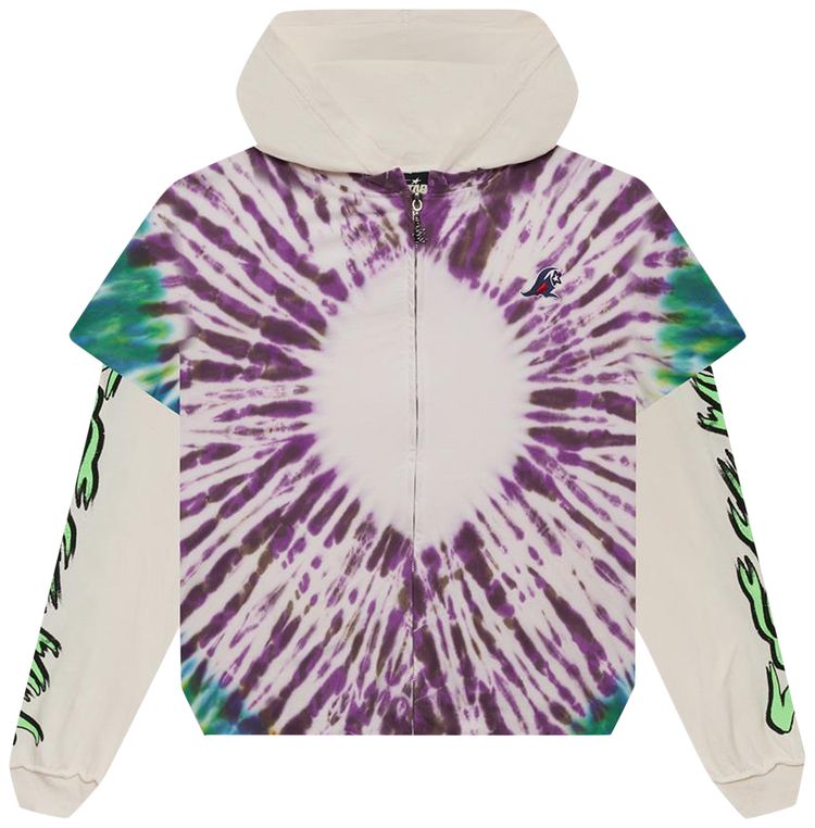 Buy Hellstar Tye-Dye Zip-Up Hoodie 'Multicolor' - HSCXZIP01 MULT | GOAT