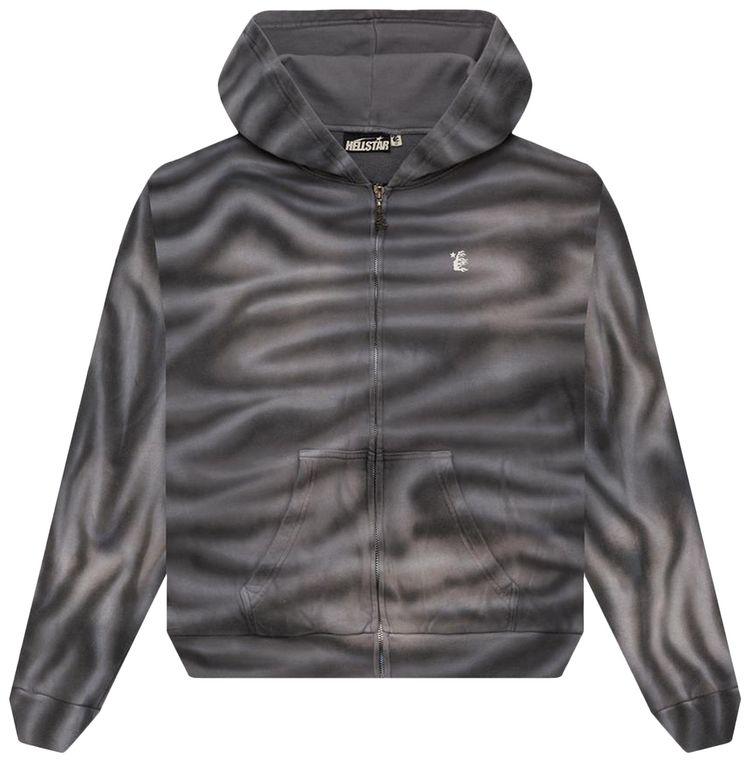 Buy Hellstar Classic Logo Airbrush Zip-Up Hoodie 'White' - HSCXZIP02 ...