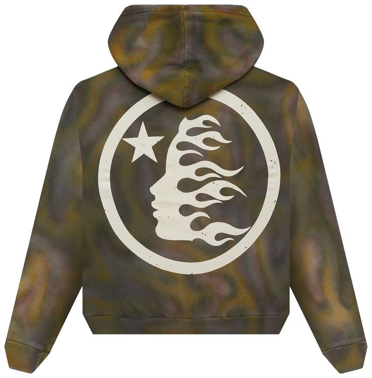 Buy Hellstar Classic Logo Airbrush Zip-Up Hoodie 'Green' - HSCXZIP02 ...