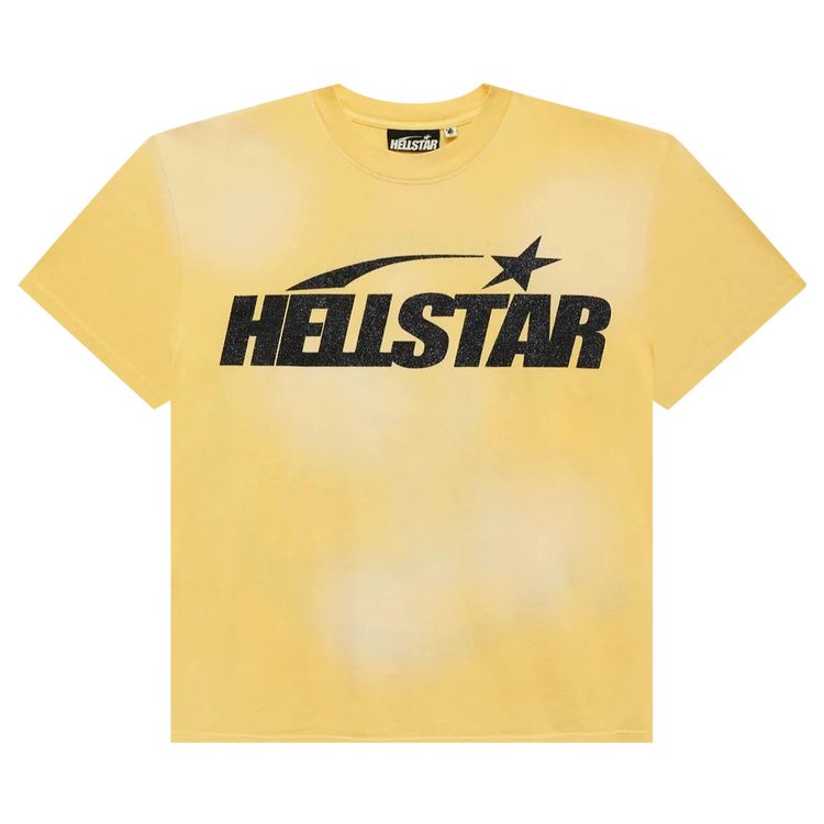 Buy Hellstar Classic Black Glitter Logo T-Shirt 'Yellow' - HSCC01TEE001 ...