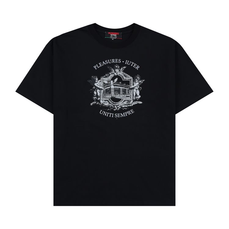 Buy Pleasures Alberto T-Shirt 'Black' - P24IU008 BLAC | GOAT